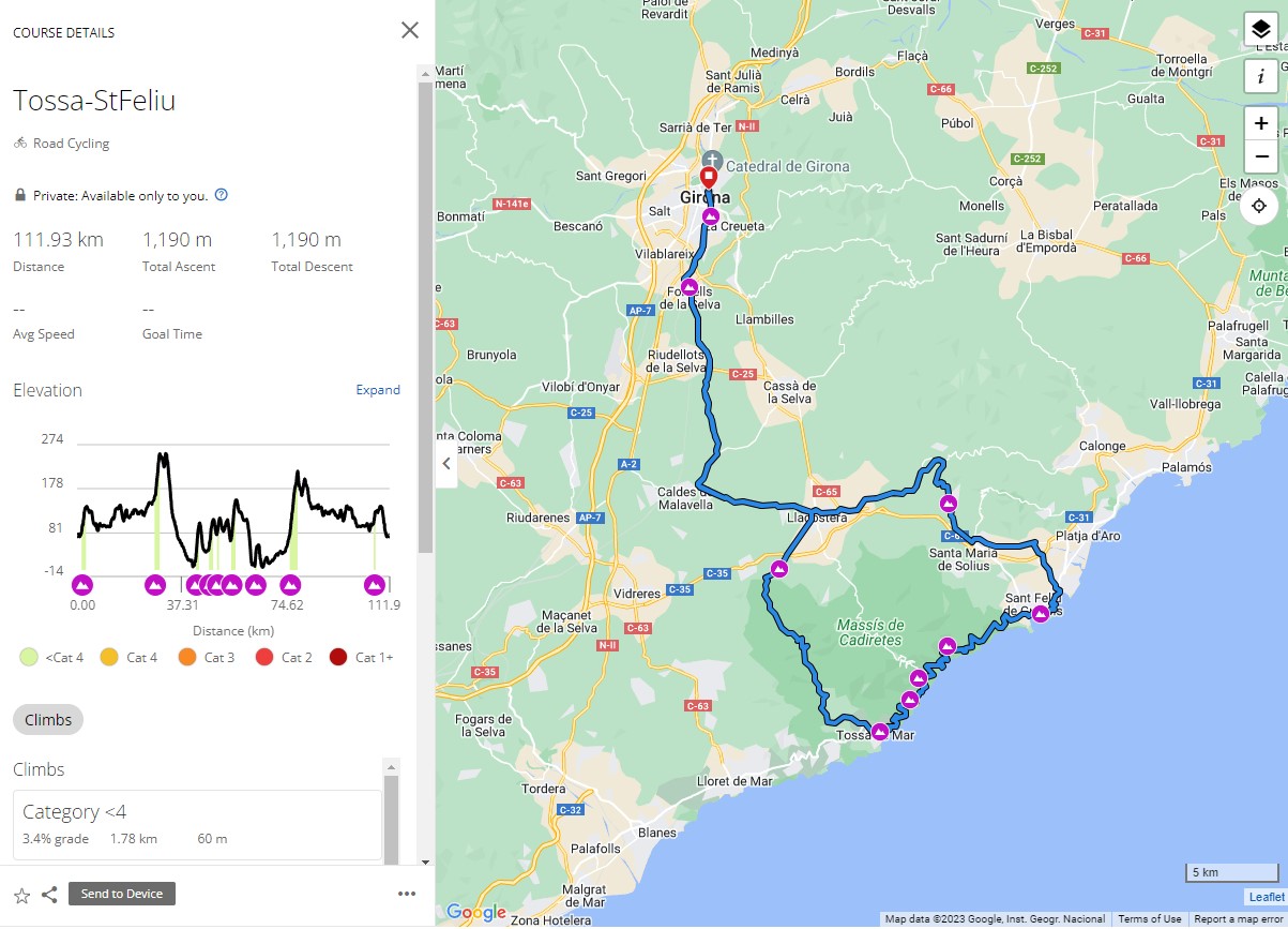 Road and Gravel Bike Tours Monaco Route Maps GPX